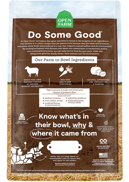 Open Farm Pasture-Raised Lamb Grain-Free Recipe - WOODIN' YOU