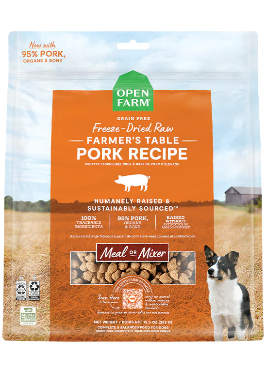 Open Farm Freeze Dried Raw Farmer's Table Pork Recipe - WOODIN' YOU