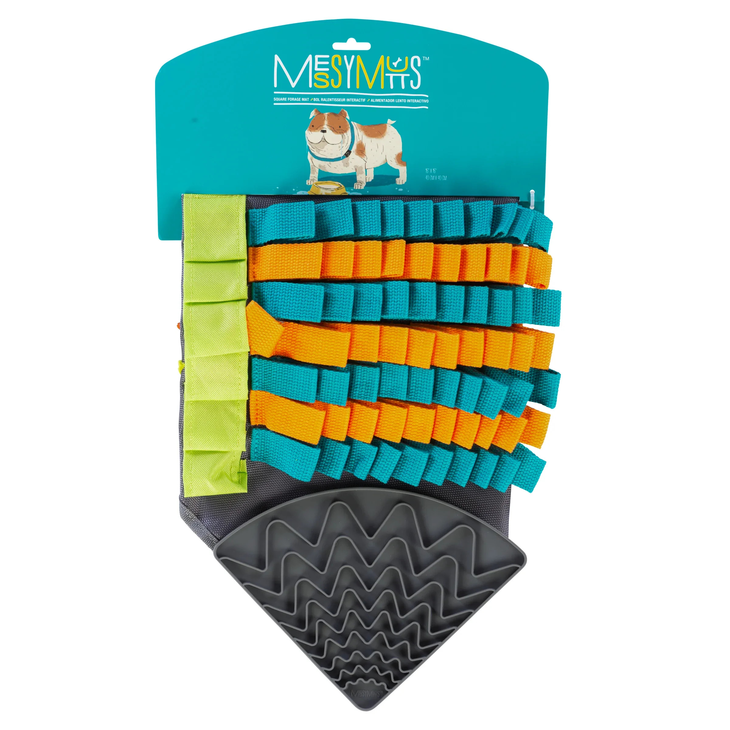 Messy Mutts Square Forage/Snuffle Mat plus Lick Mat 16" x 16" - WOODIN' YOU