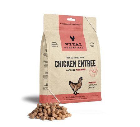 Vital Essentials Freeze Dried Raw Mini Nibs Chicken Entree 8oz - WOODIN ...