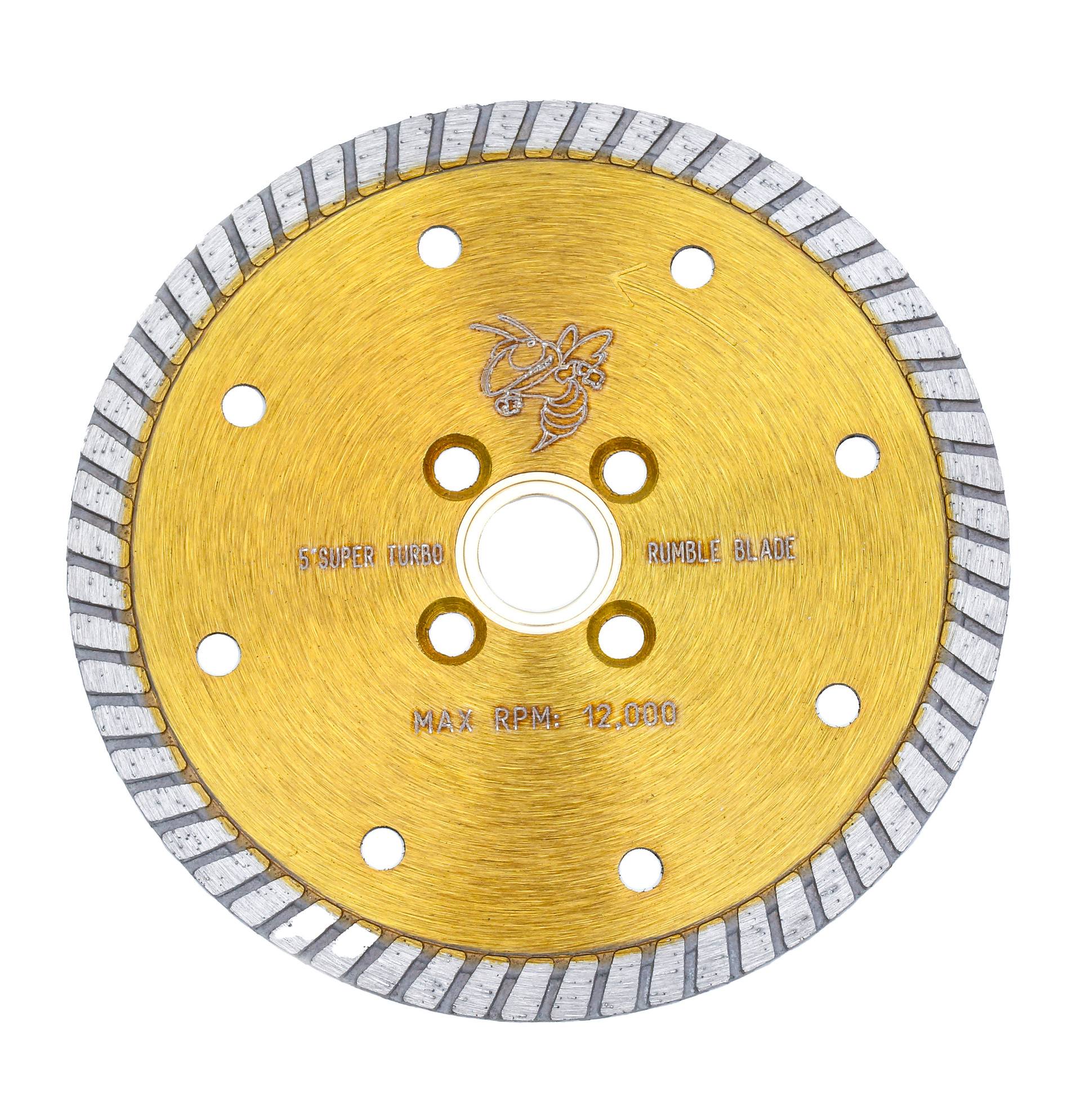 6" Gold Rumble Diamond Turbo Blade for Quartz, Granite & Quartzite