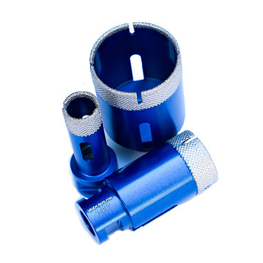 Blue Vacuum Brazed Layered Diamond Core Bits | Porcelain & Dekton