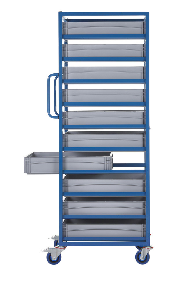 Apollo Single Width Ten Tray Rack Trolley with 24 Litre Containers ...