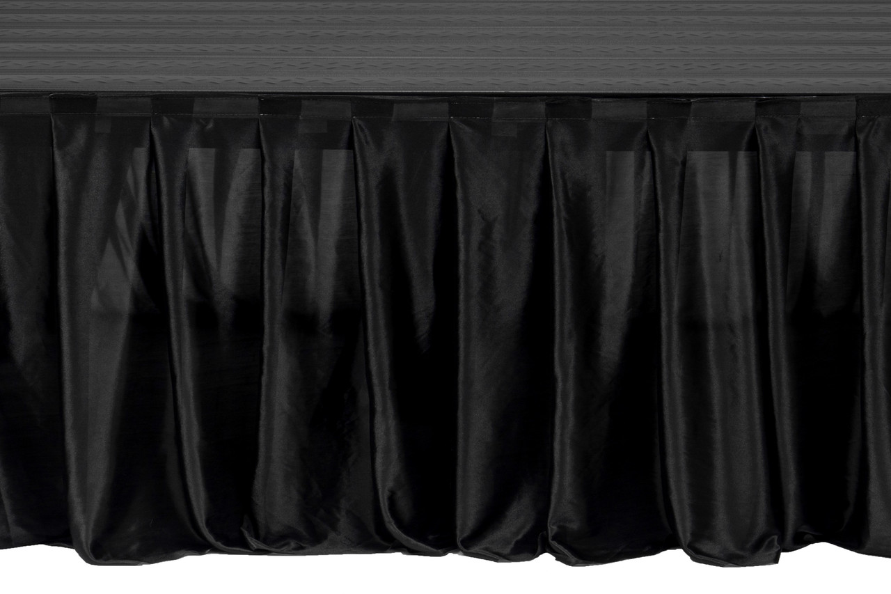 Stage Skirting 16' x 28": Black Velcro Attachment