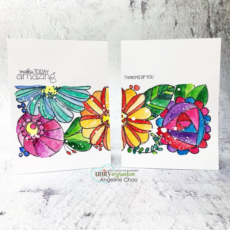 Funky Flowers {slimline} - Unity Stamp Company