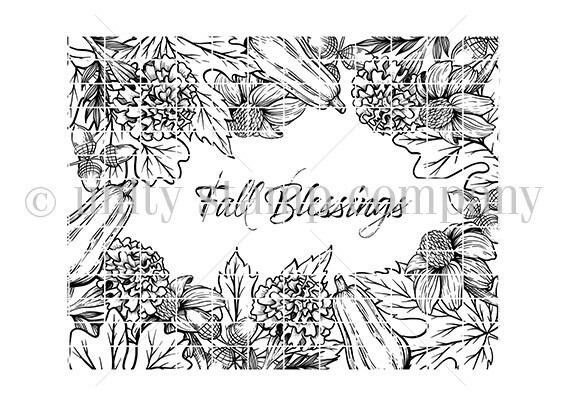 Blessings of Fall {border backgrounds} - Unity Stamp Company