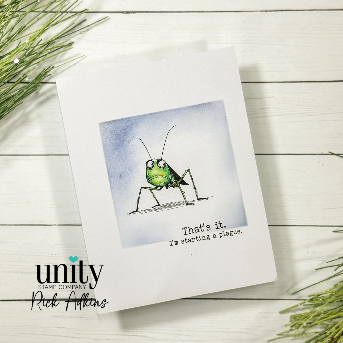 Snarky Locust Red Rubber Stamp Set | Funny Bug Sentiments for ...