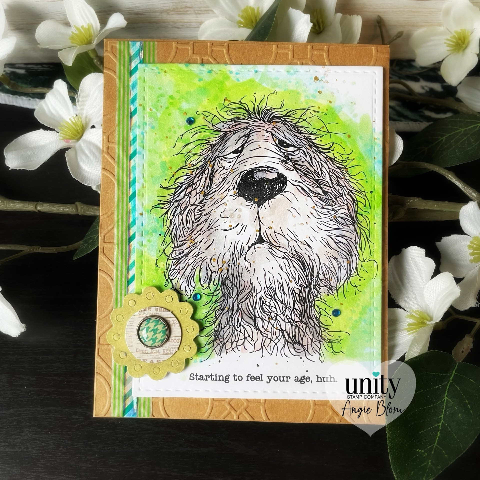 Slightly Wry Dog Red Rubber Stamp Set | Sympathy & Feel-Better Stamps