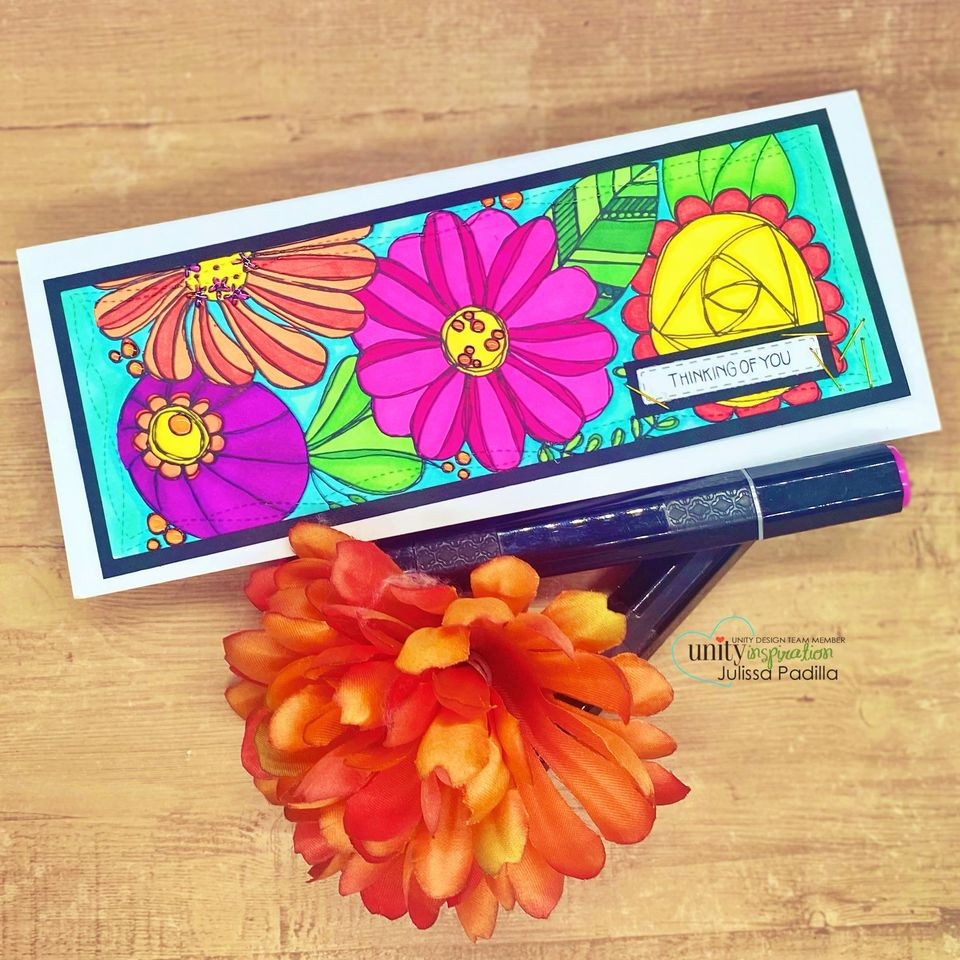 Funky Flowers {slimline} - Unity Stamp Company