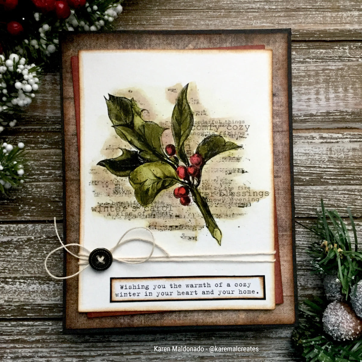 Cherished Holly {FRONT & CENTER stamps} - Unity Stamp Company