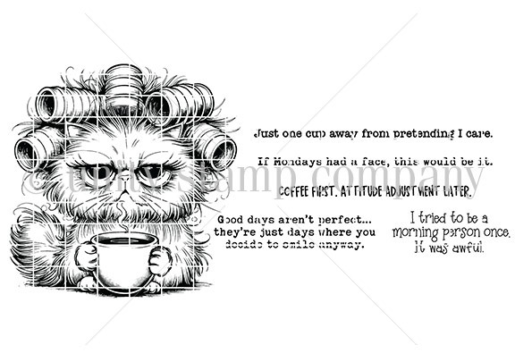 Curlers & Catitude Pissy Kitty