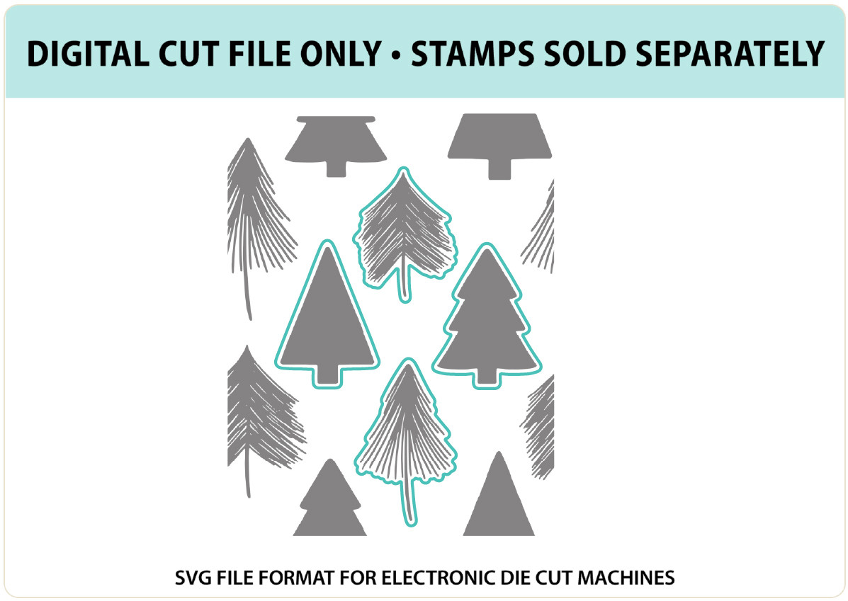 Ornamental Pines - Digital Cut File