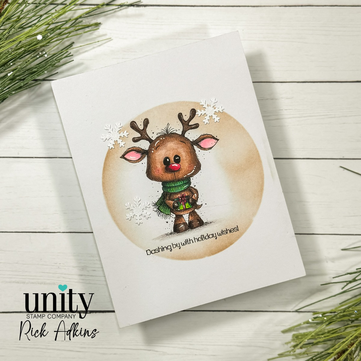 A Little Dash – Adorable Reindeer Christmas Red Rubber Stamp Set ...