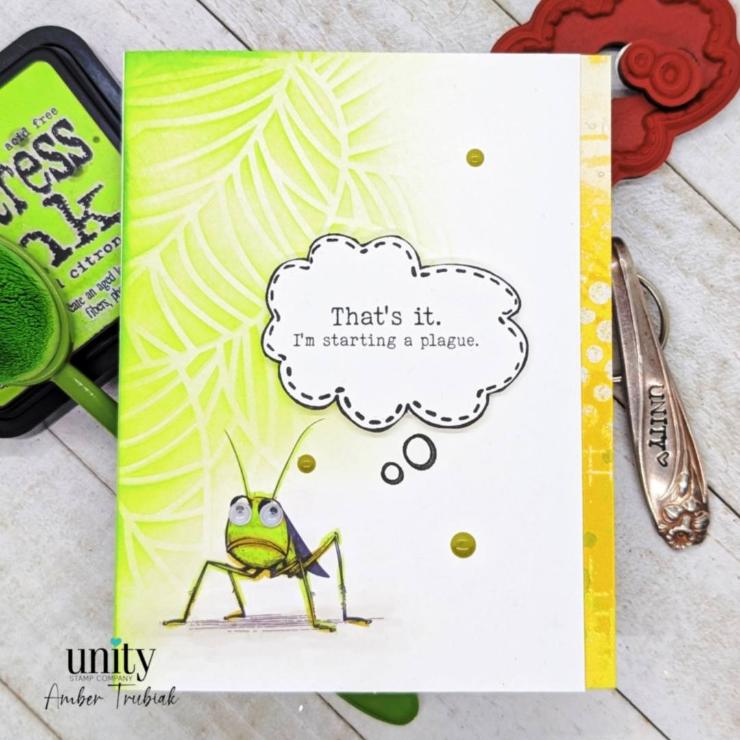 Snarky Locust Red Rubber Stamp Set | Funny Bug Sentiments for ...