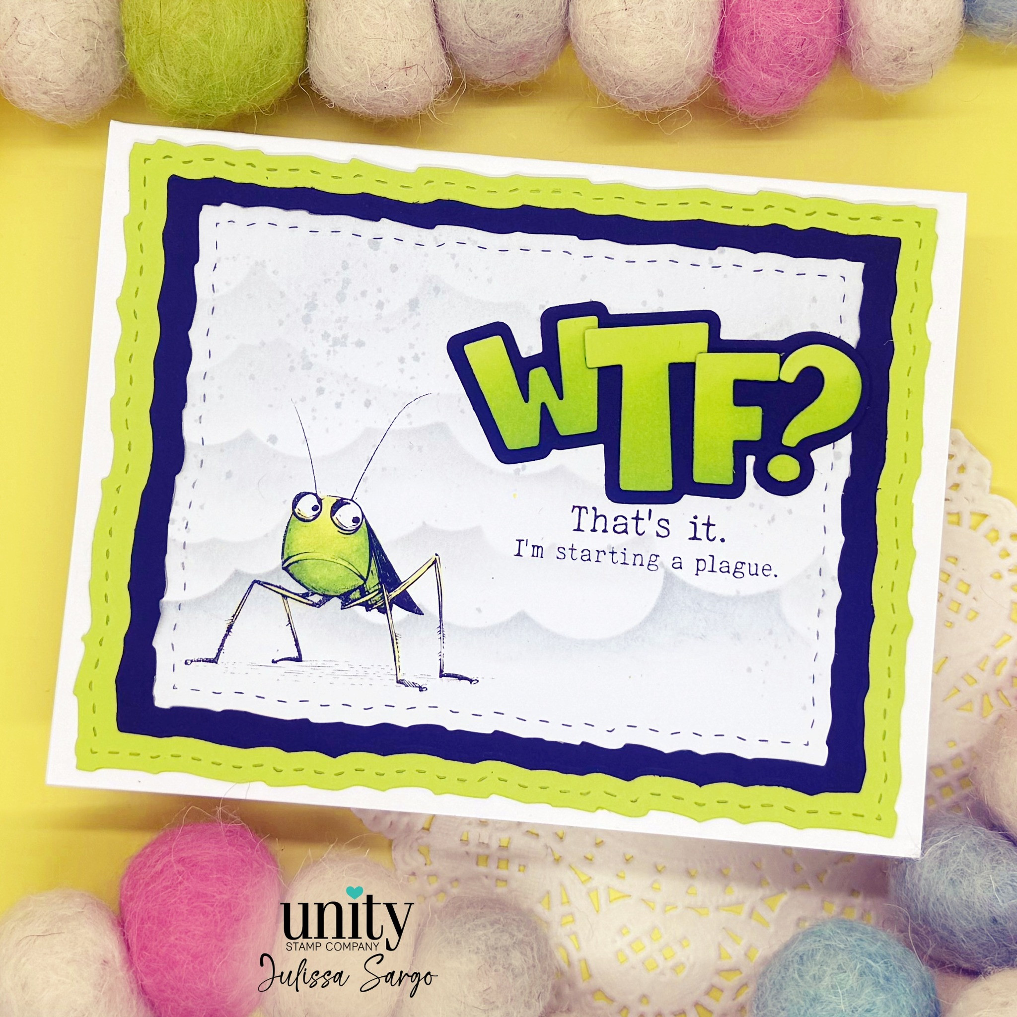 Snarky Locust Red Rubber Stamp Set | Funny Bug Sentiments for ...