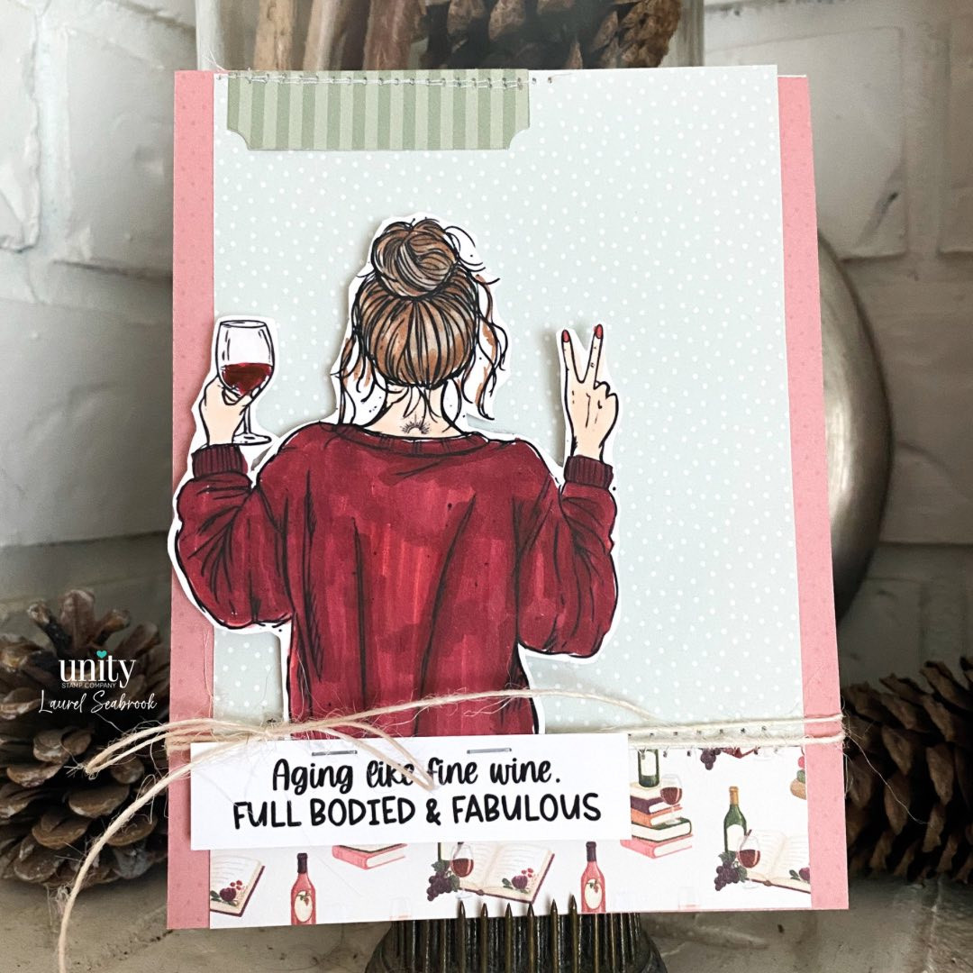 Hot Flash Happy Hour | Funny Menopause Red Rubber Stamp Set | Unity ...