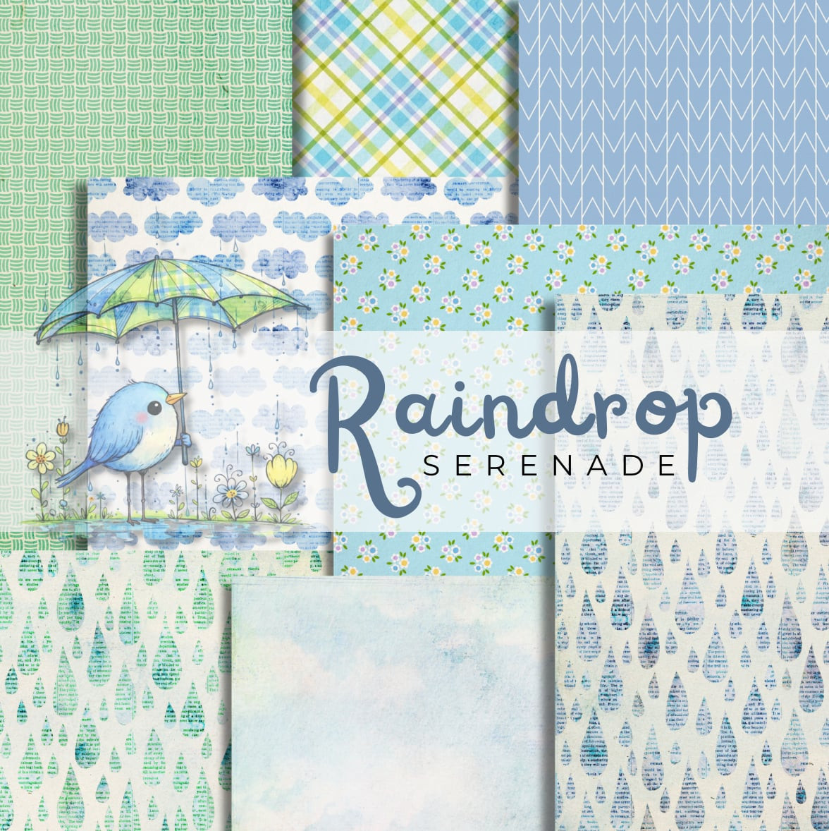 Raindrop Serenade {Paper Pack} - Unity Stamp Company