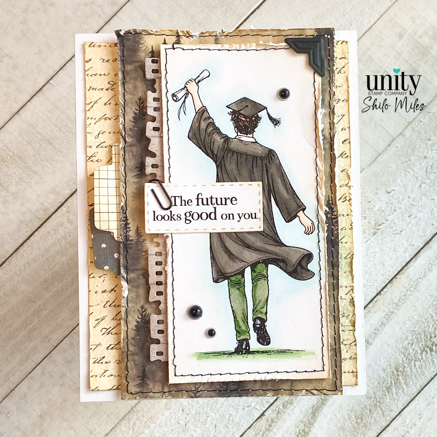 Proof of the Climb | Graduation Red Rubber Stamp Set | Unity Stamp Company