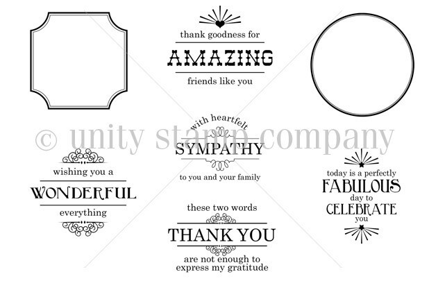 Wonderful & Simple Things {FRONT & CENTER stamps} - Unity Stamp Company