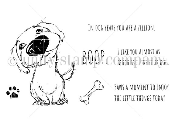 Boop the Snoot Dog Rubber Stamp Set | Unity Stamp Co