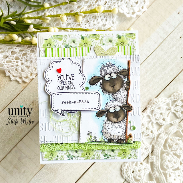 Shear Surprise | Funny Sheep Red Rubber Stamp Set | Unity Stamp Co.