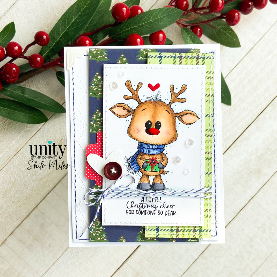 A Little Dash – Adorable Reindeer Christmas Red Rubber Stamp Set ...