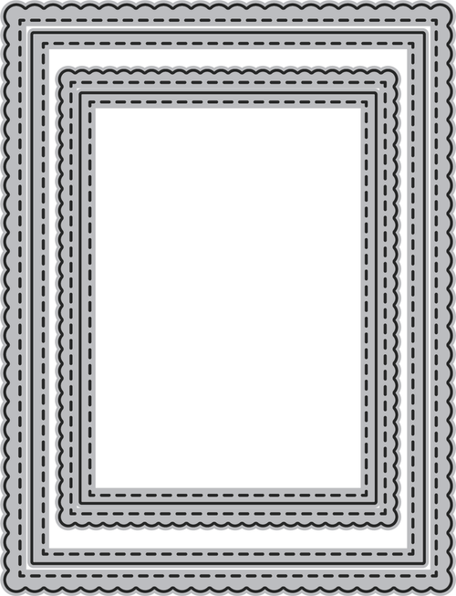 Scallops & Rectangles Nesting Dies | Unity Stamp Co