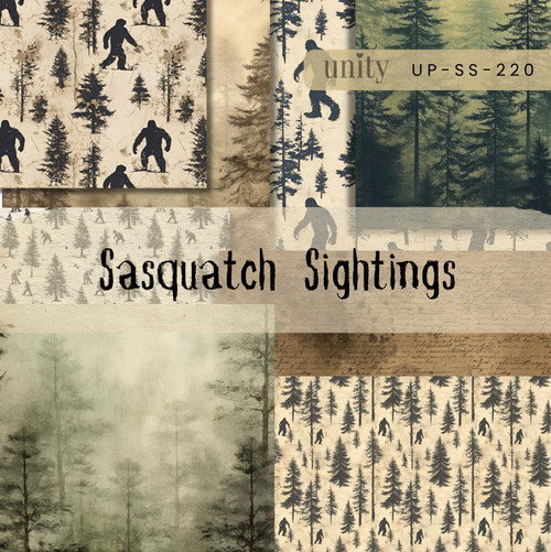 Sasquatch Sightings 6x6 Paper Pack | Bigfoot & Woodland Scrapbook Paper