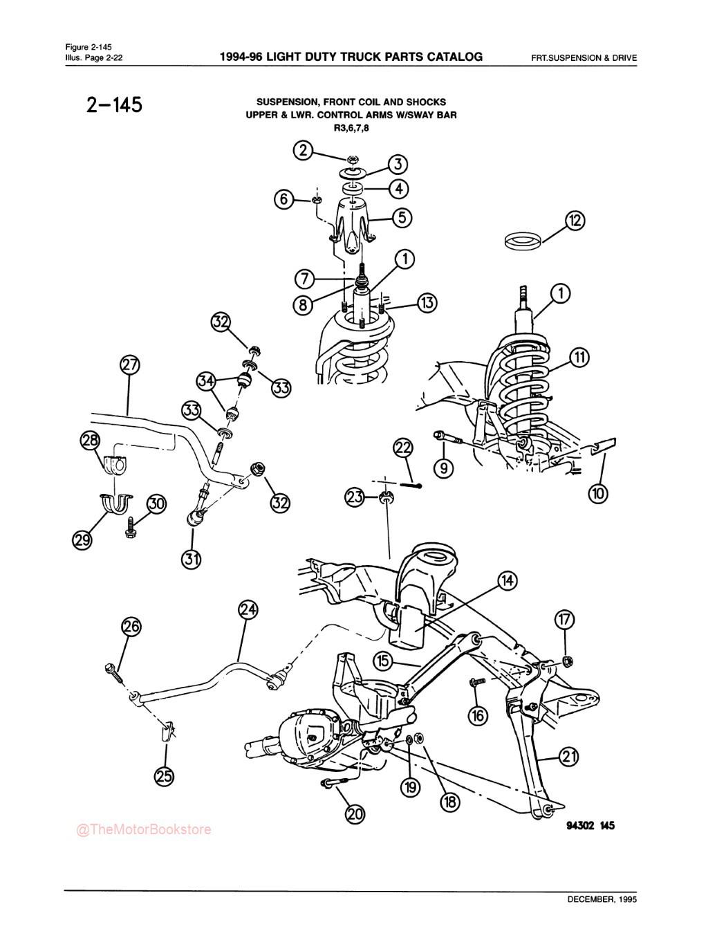 1994 - 1996 Dodge Ram Truck, Dakota & Van Parts Catalog