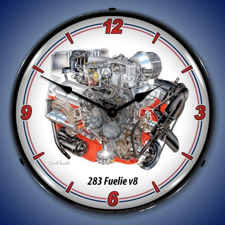 Classic V8 Engine Wall Clocks,LED Lighted - 327, 426