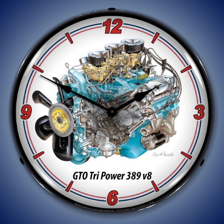 Classic V8 Engine Wall Clocks,LED Lighted - 327, 426