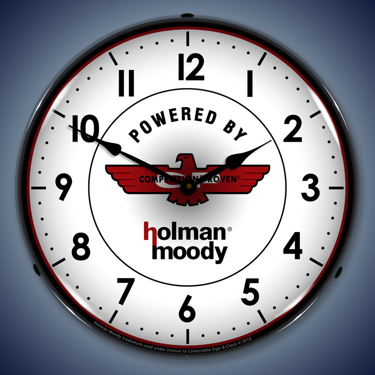 Holman Moody Wall Clock, LED Lighted