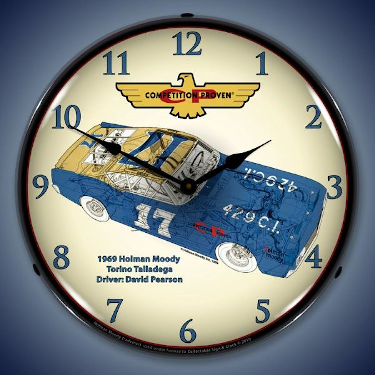 Drag Racing Clocks - LED Lighted Wall Clocks / Garage Clocks