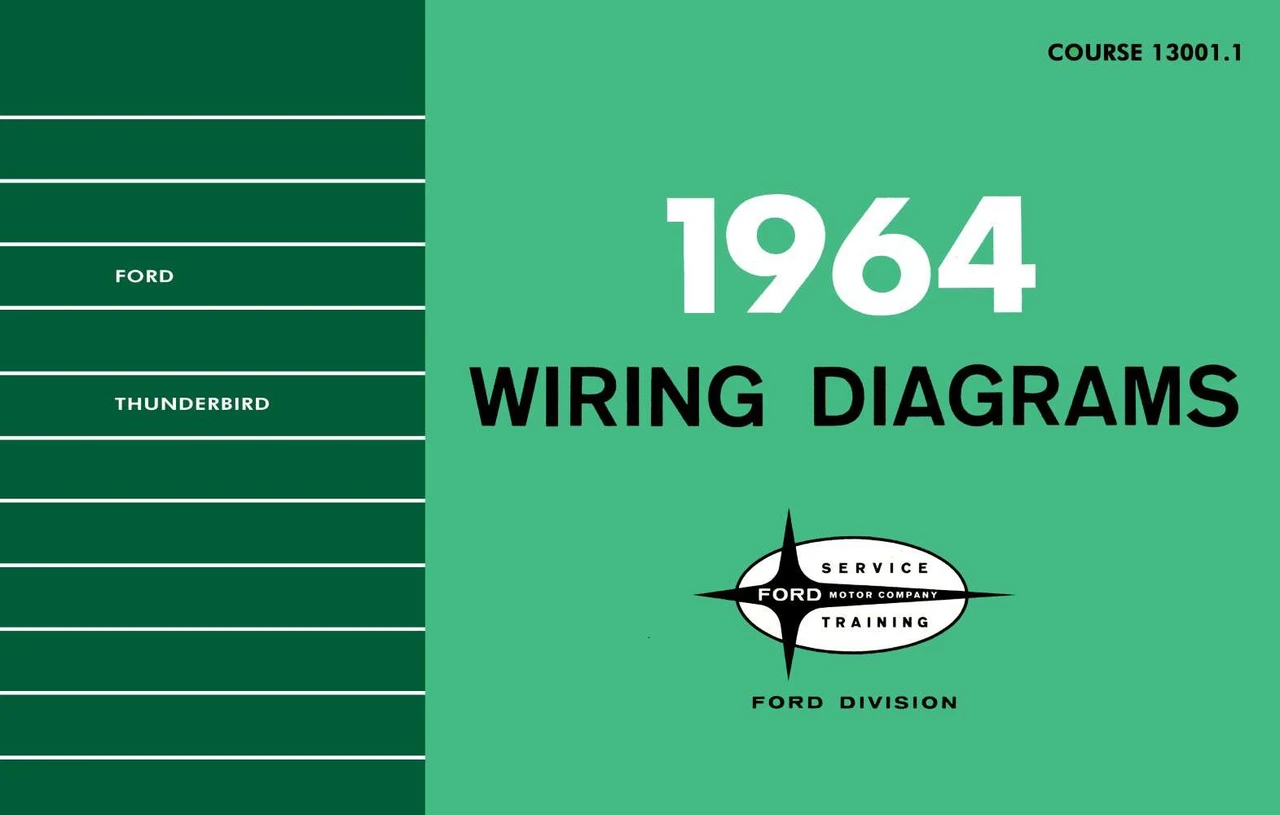 1964 Ford Car & Thunderbird Wiring Diagrams Manual