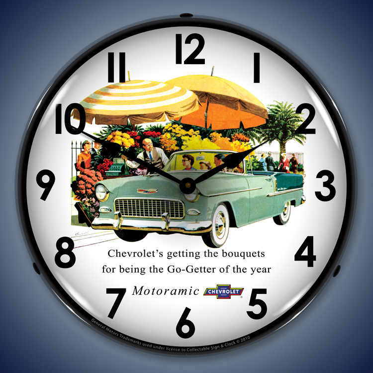 1950s Chevy Bel Air Wall Clocks, LED Lighted: 1950-59, 1957 Chevys