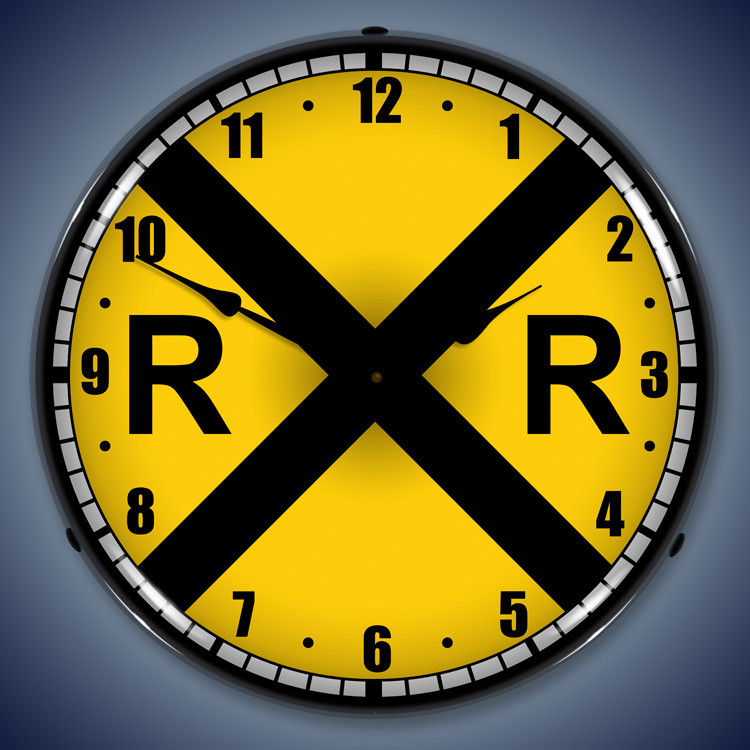 Vintage Train Wall Clocks, LED Lighted: Santa Fe, Union Pacific, Rock ...