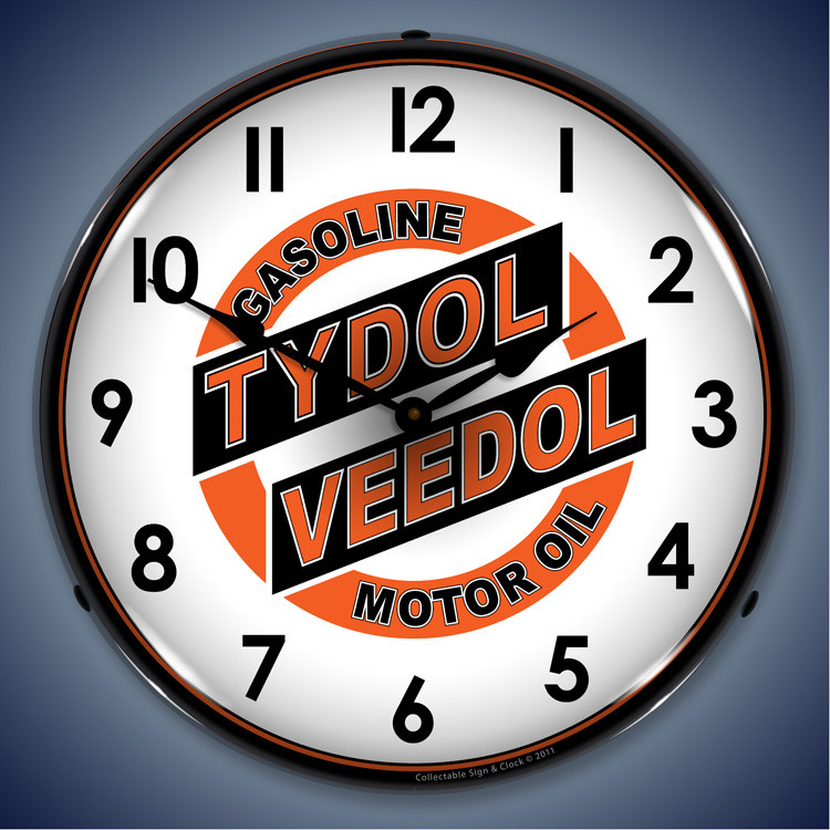 Gas Station and Motor Oil Theme Wall Clocks, LED Lighted - Free Shipping