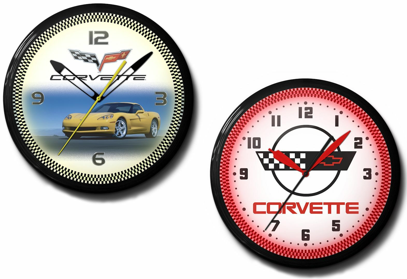 High Quality Corvette Neon Clocks: C1, C2, C4, C5, C6, Stingray, Logo