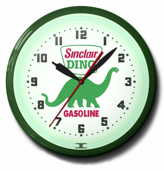 Vintage Gas Station Neon Clocks: High Quality, 20 Inch, Made In USA