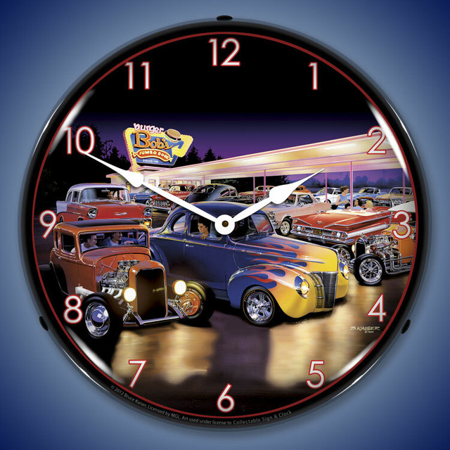 Automotive Wall Clocks - LED Lighted Garage Clocks