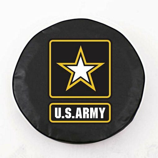 U.S. Army Spare Tire Covers, Black or White Vinyl - The Motor Bookstore