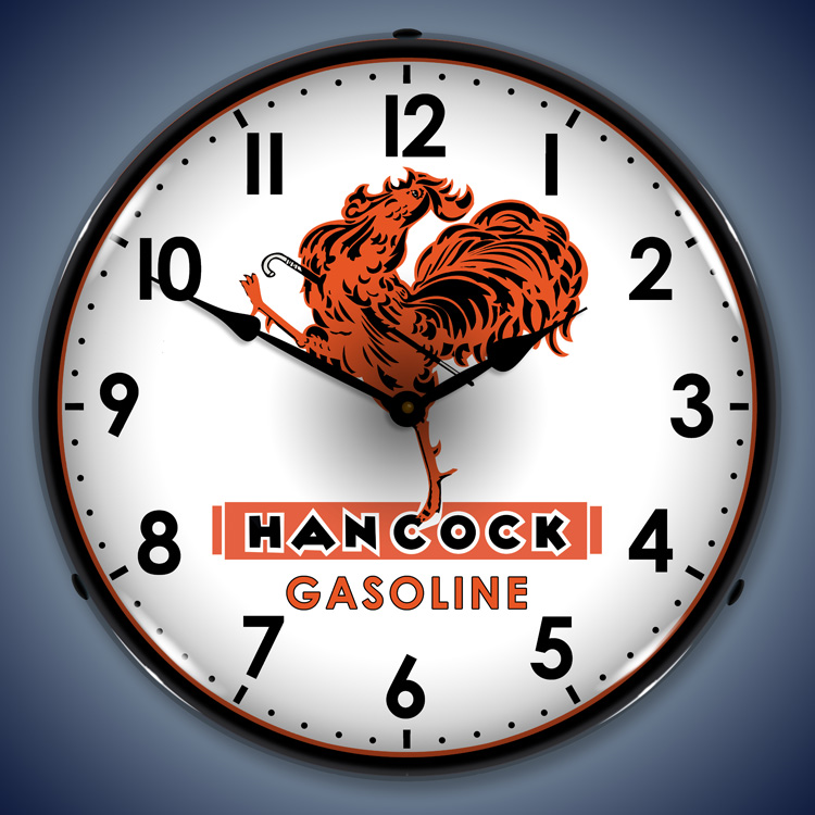 Hancock Gas Wall Clock, LED Lighted - Gas / Oil Theme