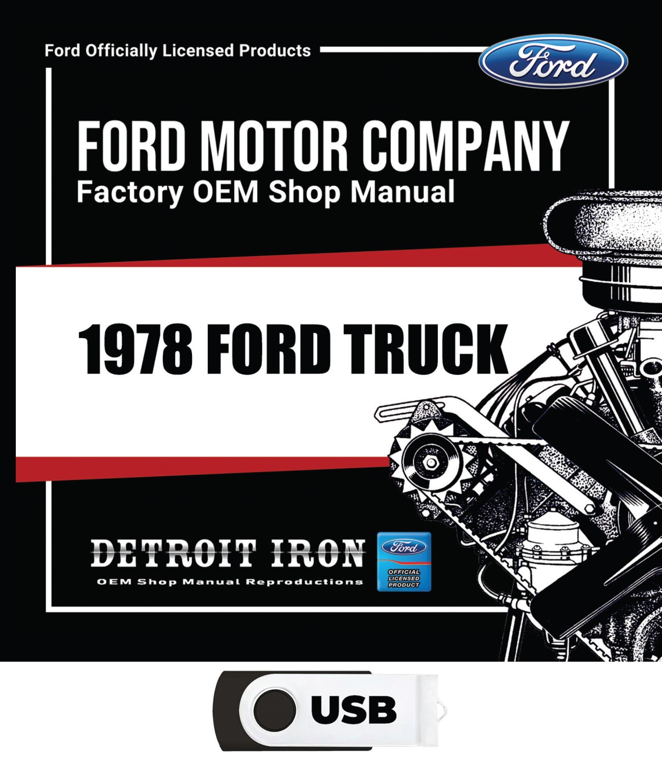 1978 Ford Truck Factory OEM Shop Manuals on USB - PDF Format