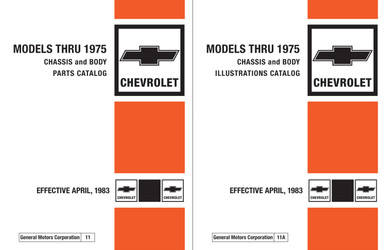 1968 - 1975 Chevrolet Car Parts & Illustrations Catalogs
