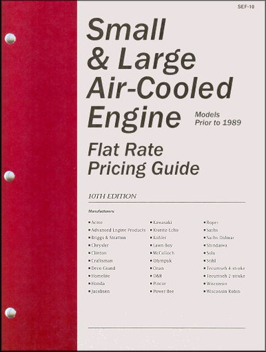 Small and Large Air-Cooled Engine Flat Rate Pricing Guide Intertec Clymer