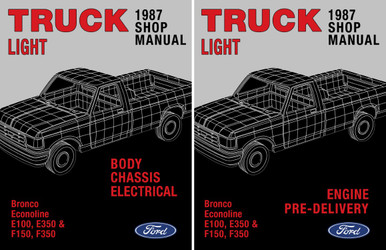 1987 Ford F-150-350 Truck, Bronco, & E-150-350 Econoline Shop Manuals