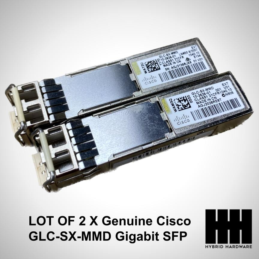 LOT OF 2 X Genuine Cisco GLC-SX-MMD Gigabit Multimode Fiber SFP Optical ...
