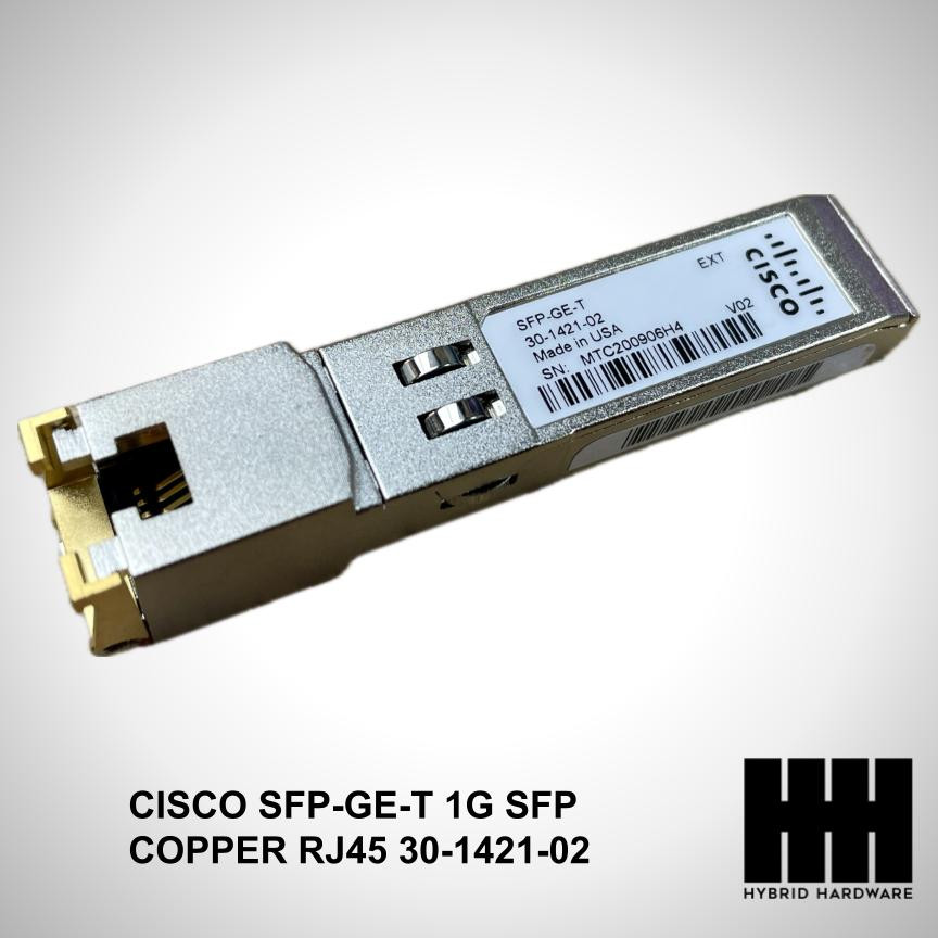 CISCO SFP-GE-T 1G SFP COPPER RJ45 100M EXT TRANSCEIVER 30-1421-02 ...