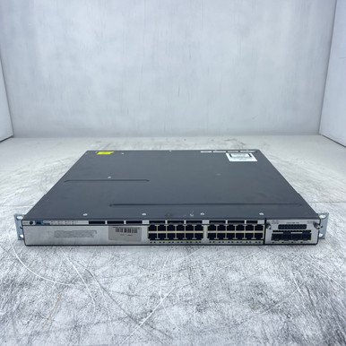 Cisco WS-3750X-24P-S V02 + C3KX-NM-10G Network Switch