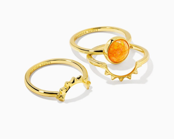 Sienna Sun Ring Set in Citrus Opal- Gold Tone (Size 5) - Hill's In ...